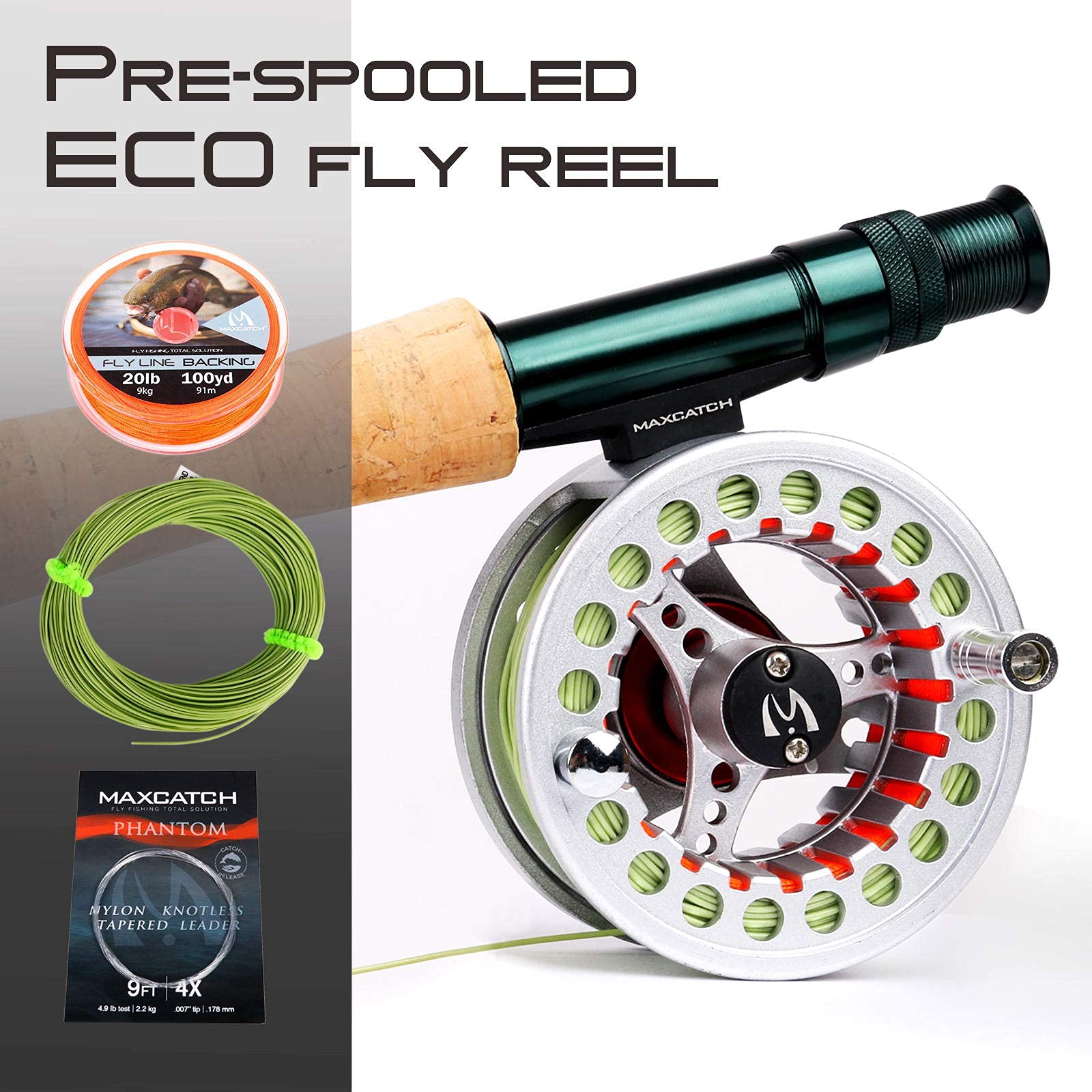 Maxcatch Extreme Fly Fishing Rod and Reel Combo (3wt 8β4β 4pc Rod,3/4 Reel) + Fly Fishing Tools and Accessories Kit