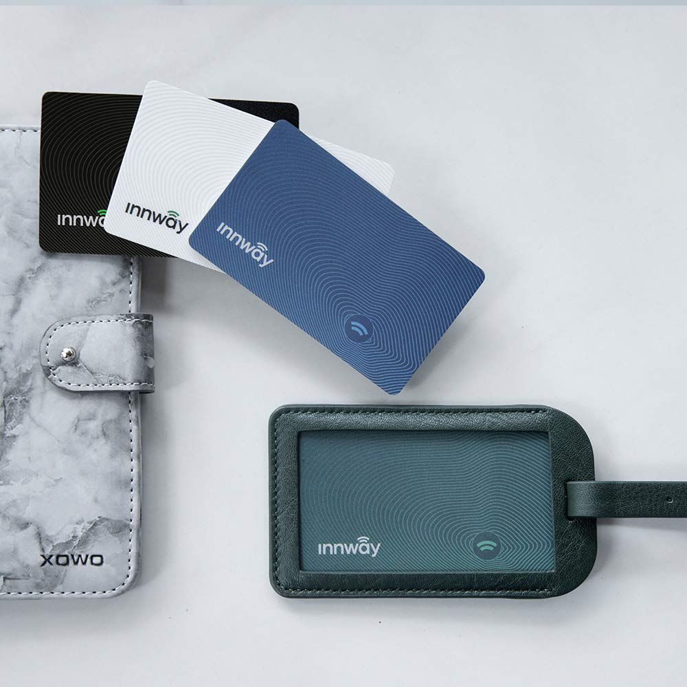 Innway Card Classic - Ultra Thin Rechargeable Bluetooth Tracker Finder for Android. Find Your Wallet, Bag, Backpack, Keys, Laptop, Tablet. (Black)
