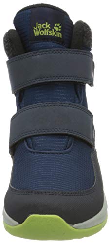 Jack Wolfskin Polar Bear Texapore Mid Hiking Boot, Blue/Lime, 12 US Unisex Big Kid