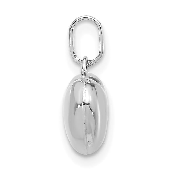 IceCarats 14K White Gold Heart Necklace Love Pendant Charm Only