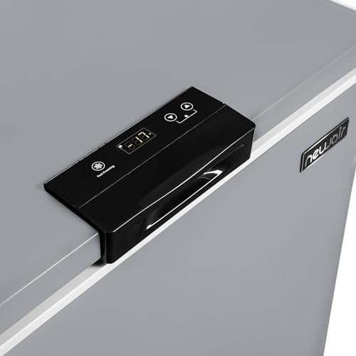 Newair 5 Cu. Ft. Mini Deep Chest Freezer and Refrigerator in Cool Gray with Digital Temperature Control, Fast Freeze Mode, Stay-Open Lid, Removeable Storage Basket, Self-Diagnostic Program