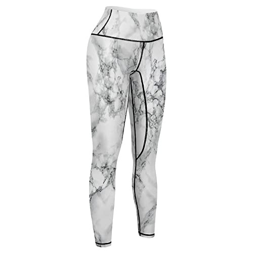 Lurhonp Marble High Waist Leggings Tummy Control Workout Yoga Pants for Women,Color3,S
