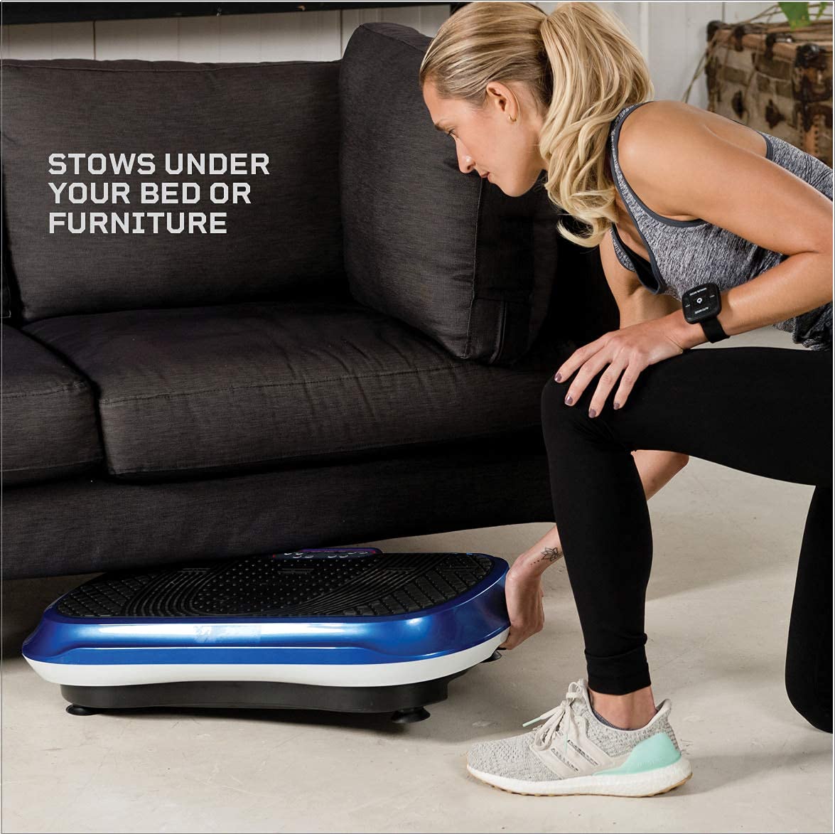 LifePro Vibration Plate Exercise Machine - Whole Body Workout Vibration Fitness Platform w/ Loop Bands - Home Training Equipment for Weight Loss & Toning (Black)