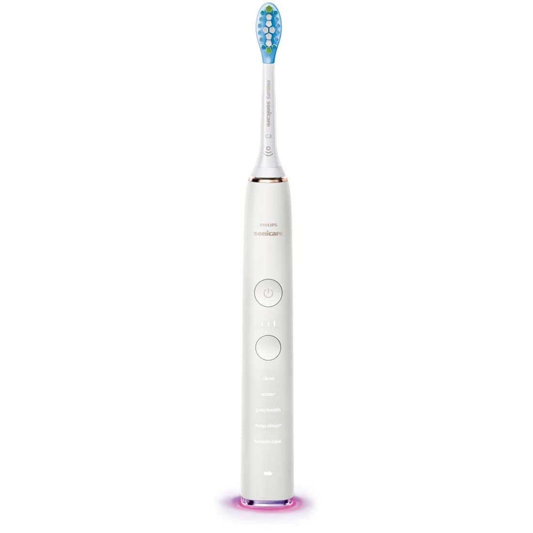 Philips Sonicare HX9924/61 DiamondClean Smart Rechargeable Sonic Toothbrush with 5 Flexible Brushing Modes, 3 Intensities, USB Charging Travel Case and Glass Charger