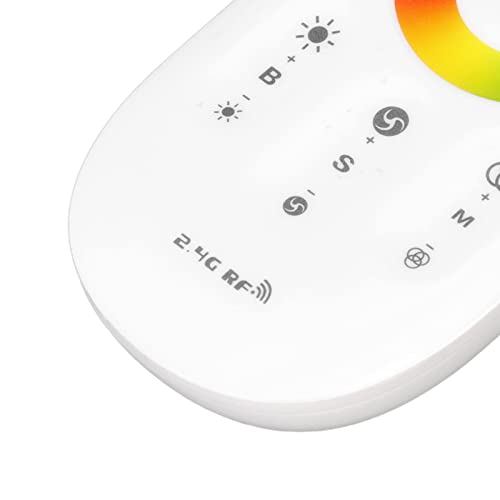 LED Strip Light Dimmer, LED Remote Controller 2.4GHz Wireless RF Touch RGBW 7 Color Dimming Heat Dissipation DC12 to 24V for Lighting Devices