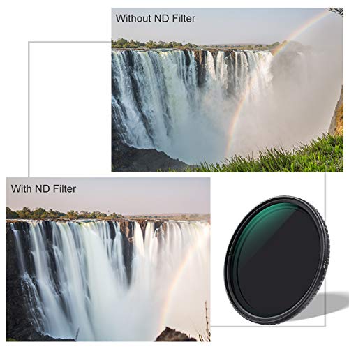 K&F Concept 82mm ND8 to ND128 Variable Neutral Density Filter Slim Fader ND Filter 3 Stop to 7 Stop ND8-ND128 for Camera Lens NO X Spot Nanotec Ultra-Slim Weather-Sealed