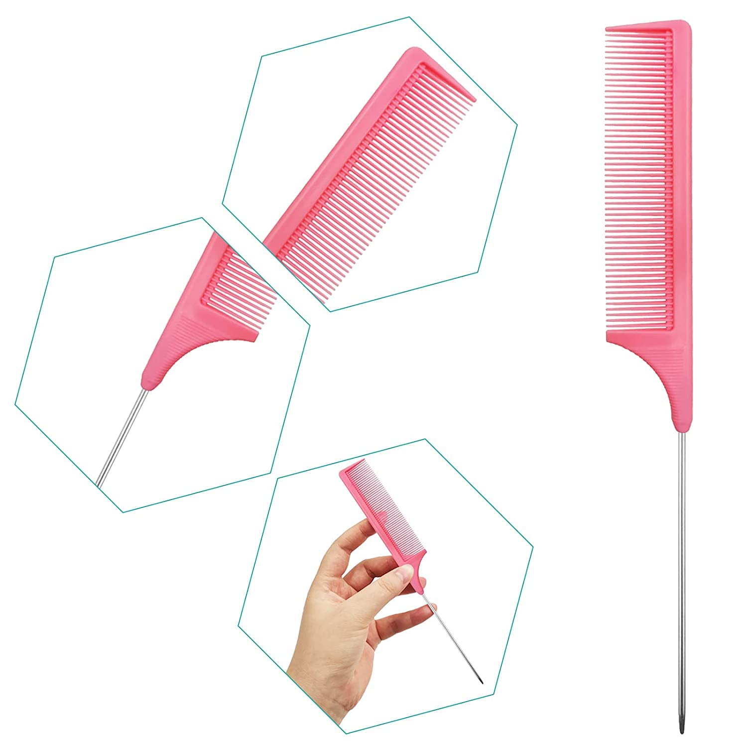 Wet Brush Original Detangler for Curly, Wavy Hair - Detangling Kit with Continuous Spray Bottle, Scalp Massager, Edge Brush, and Rat Tail Comb