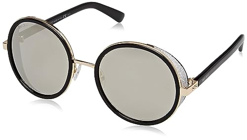 Jimmy Choo Women's Andie/S Rose Gold Shinny Black/Gray Silver Mirror