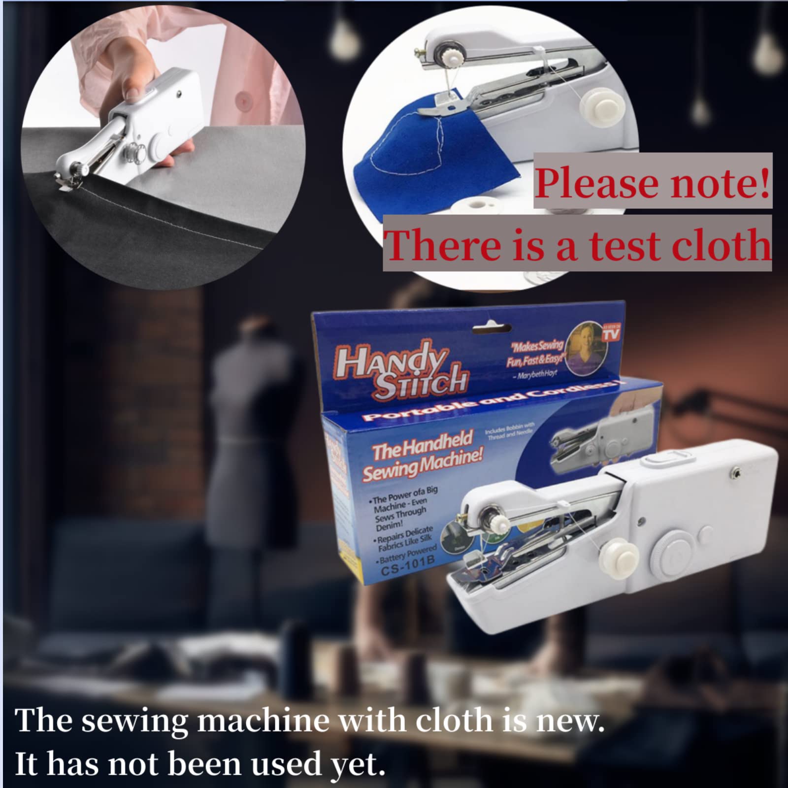 JIAOYAZI Handheld Automatic Sewing Machine Portable Sewing Machine Ideal for quick sewing of home travel, fabrics, DIY clothing or children's fabrics