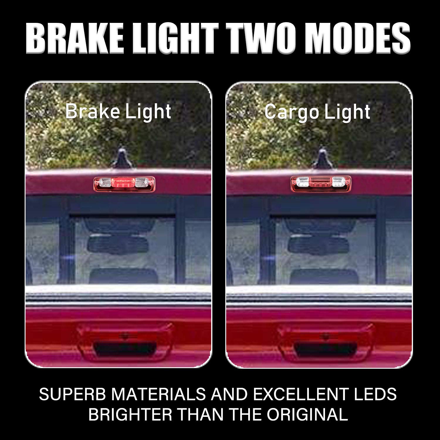 LED Third 3rd Brake Light for 2004-2008 Ford F-150, 2007-2010 Ford Explorer Sport Trac, 2006-2008 Lincoln Mark LT, Rear Cargo Light Lamp Tail light