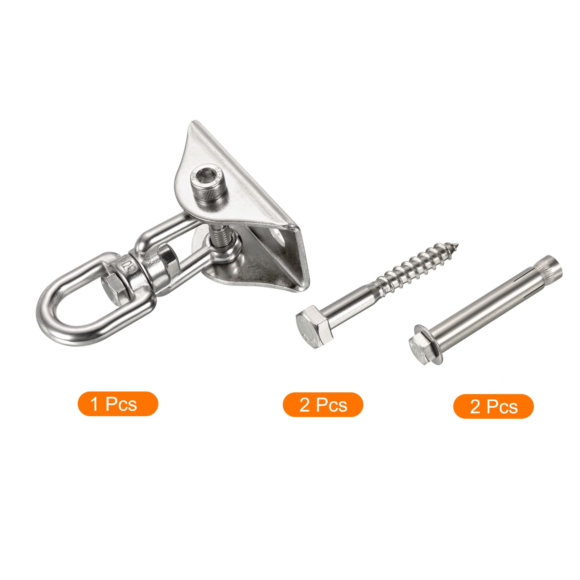 PATIKIL Heavy Bag Hangers, Wood Beam Ceiling Mount Hook Holder Punching Brackets for Boxing Bags with Bolts