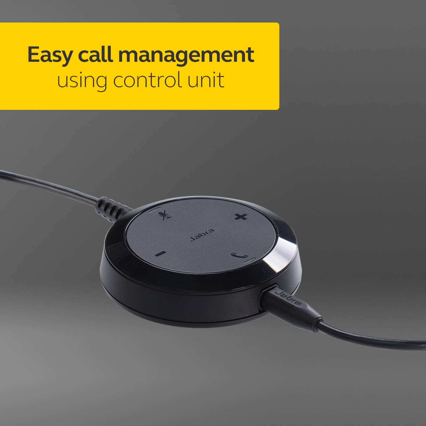 Jabra Evolve 30 II Wired Headset, Mono, UC-Optimized – Telephone Headset with Superior Sound for Calls and Music – 3.5mm Jack/USB Connection – Pro Headset with All-Day Comfort