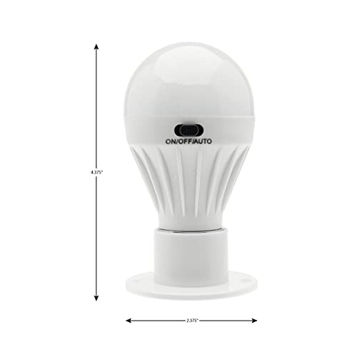 LitezAll Motion Activated Light - Portable COB LED Battery Operated White Light Bulb, Detects Motion up to 10 Feet Away, Grab and Go Magnetic Flashlight - Batteries Included, 1pc