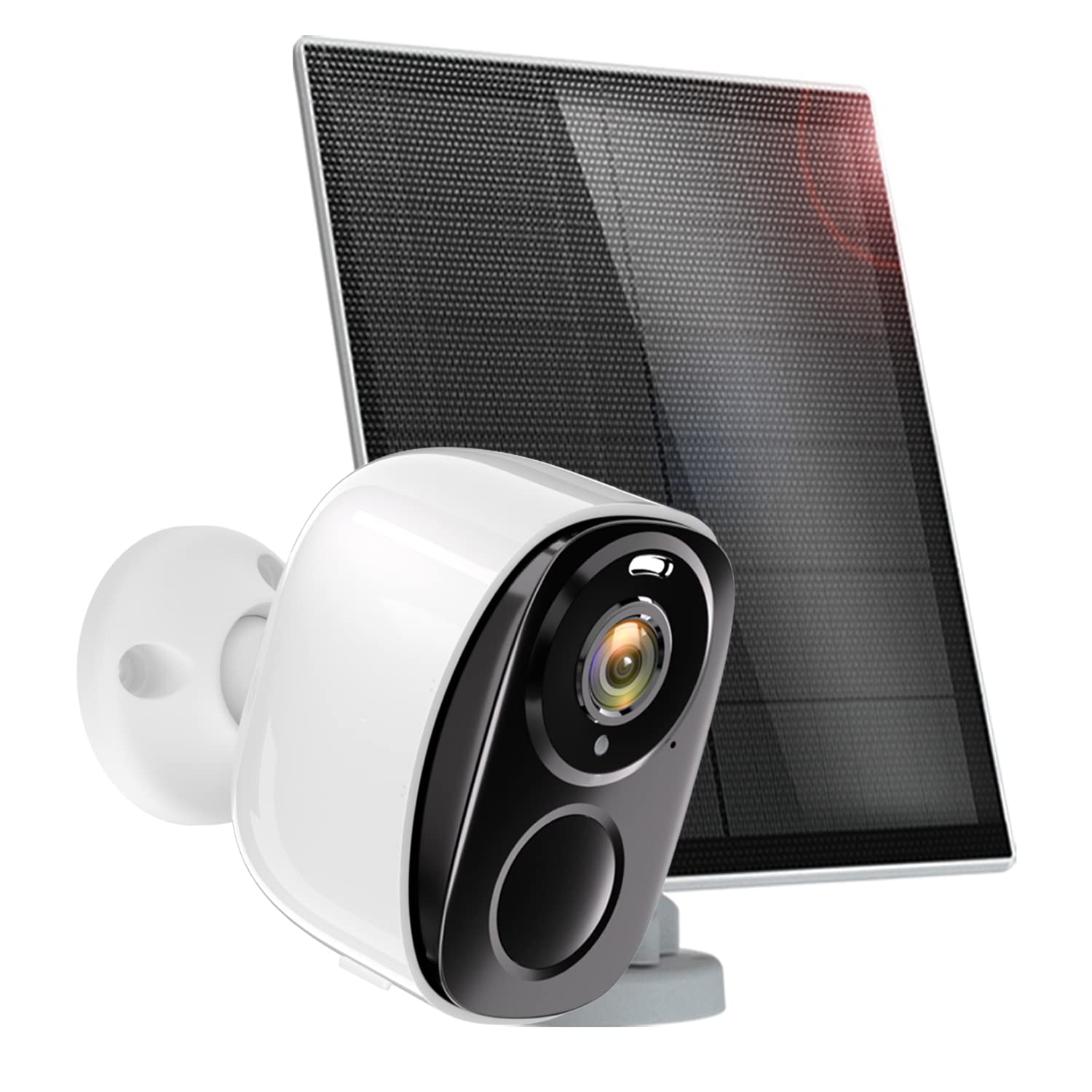 Rraycom Security Cameras Wireless Outdoor with Solar Panel, Battery Powered 2K Color Night Vision Cameras for Home Security, AI Motion Detection, Two-Way Audio, Works w/Alexa
