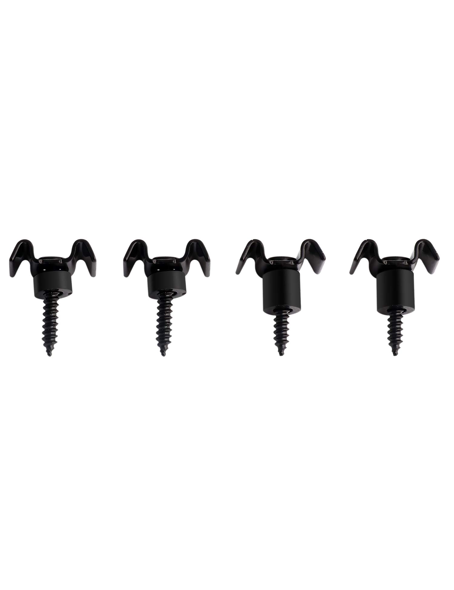 Metallor Guitar String Trees String Retainer Guides Compatible with Strat Tele Style Electric Guitar Bass Parts Replacement Pack of 4pcs with Mounting Screws Black.