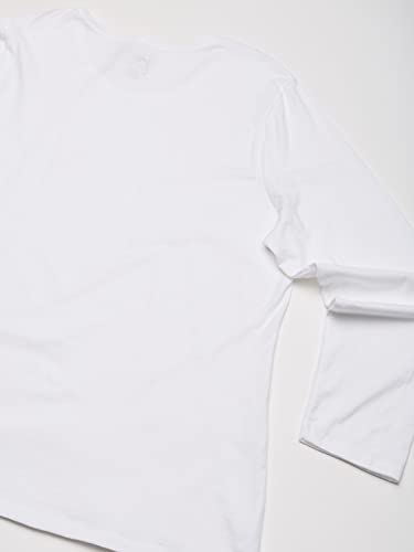 Just My Size Women's Plus Size Long Sleeve Tee, White, 4X