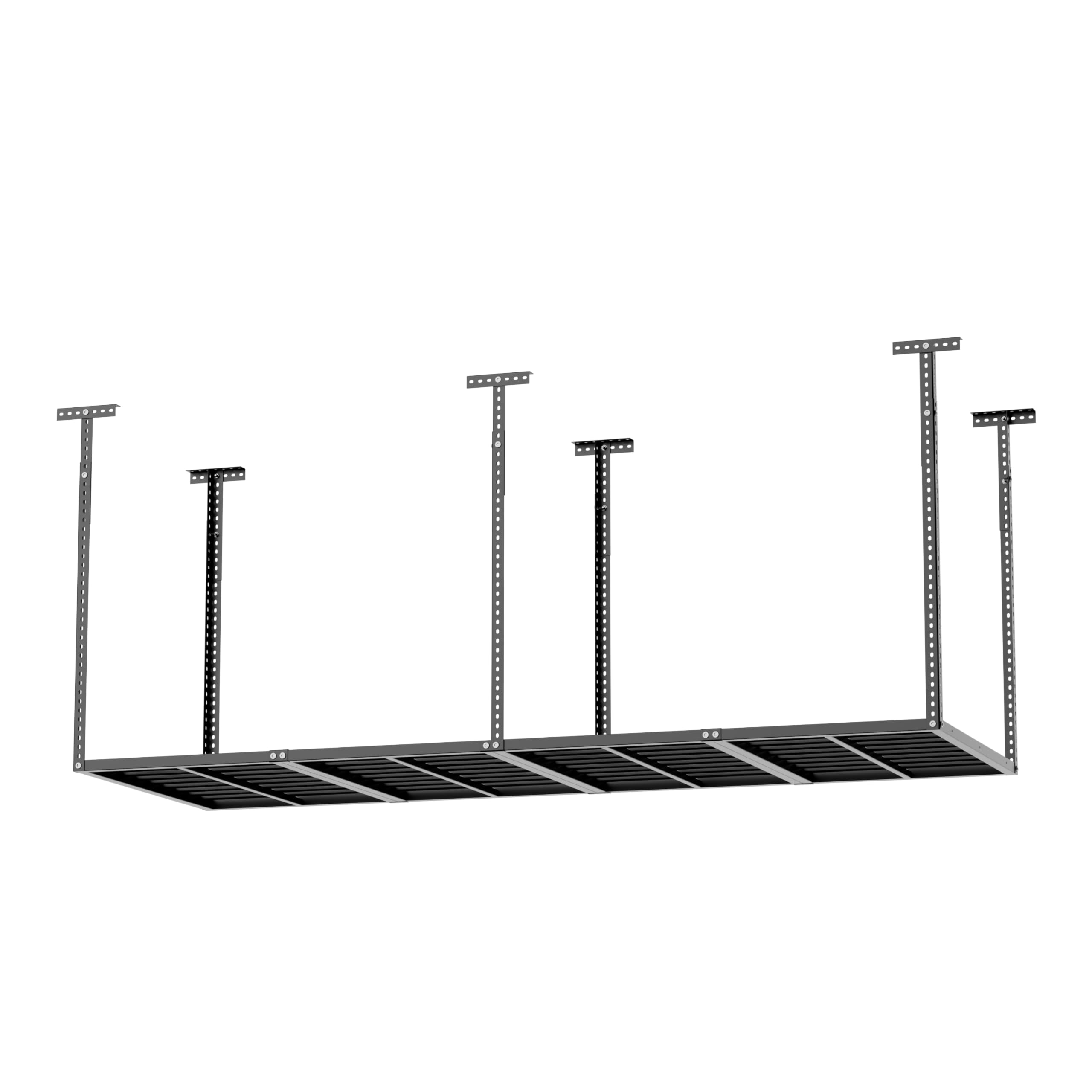 Winado 3x8 FT Overhead Garage Storage Rack, Heavy-duty Ceiling Mounted Storage Racks, Adjustable Garage Storage Organization Systerm, 750LBS Weight Capacity, Black