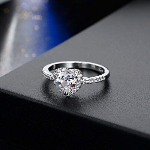 MOMKER Exquisite Heart Out Ring Women Engagement Wedding Jewelry Accessories Gift