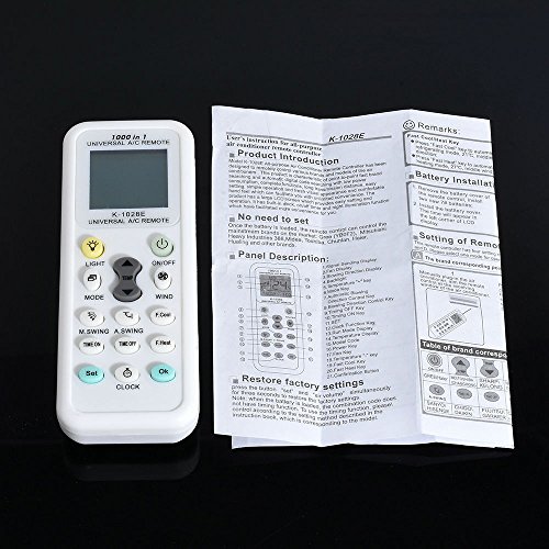 Universal Air Conditioner Remote Control LCD A/C Conditioning Controller 1000 in 1 for Mitsubishi Toshiba HITACHI FUJITSU Daewoo LG Sharp Samsung ELECTROLUX SANYO AUX GREE HAIER Huawei Air Condition