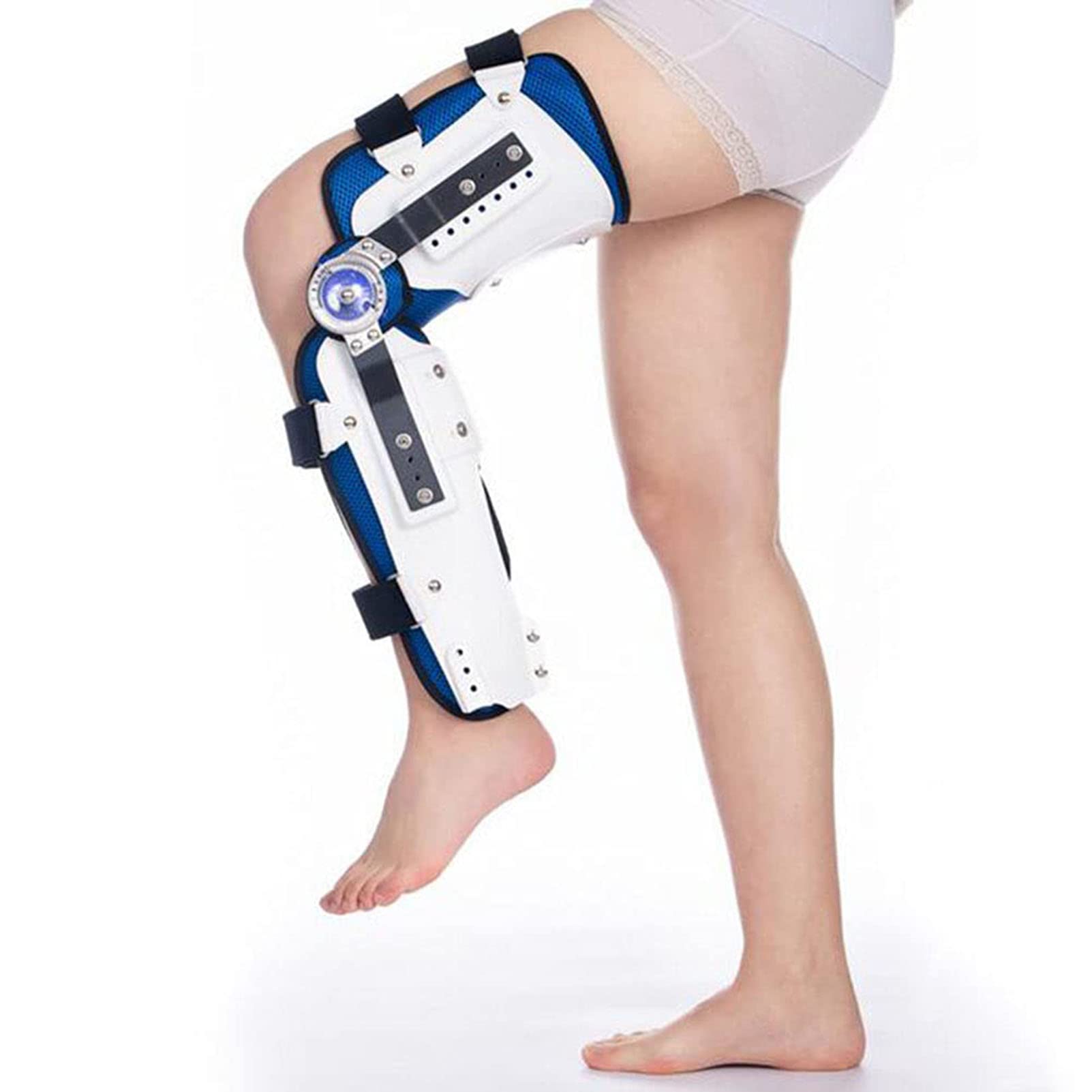 NYSJTYD Hinged Knee Hip Support Brace, Knee Ankle Foot Orthosis Brace, Hip Walking Fixed with Walking Boots Brace Knee Surgery Ligament Support, Injuriesfracture Ligament Injury