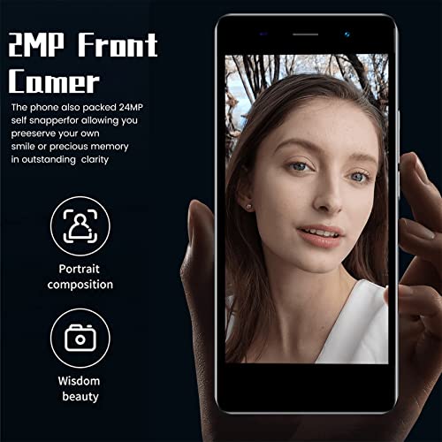 Unlocked Smartphones, HD Full Screen Smart Phone, Dual SIM & Camera Unlocked Cell Phone, 5.0-inch Water Drop Screen Touch Screen Mobile Cell Phone, 2GB RAM+8GB ROM, Android 5.1 (Blue)