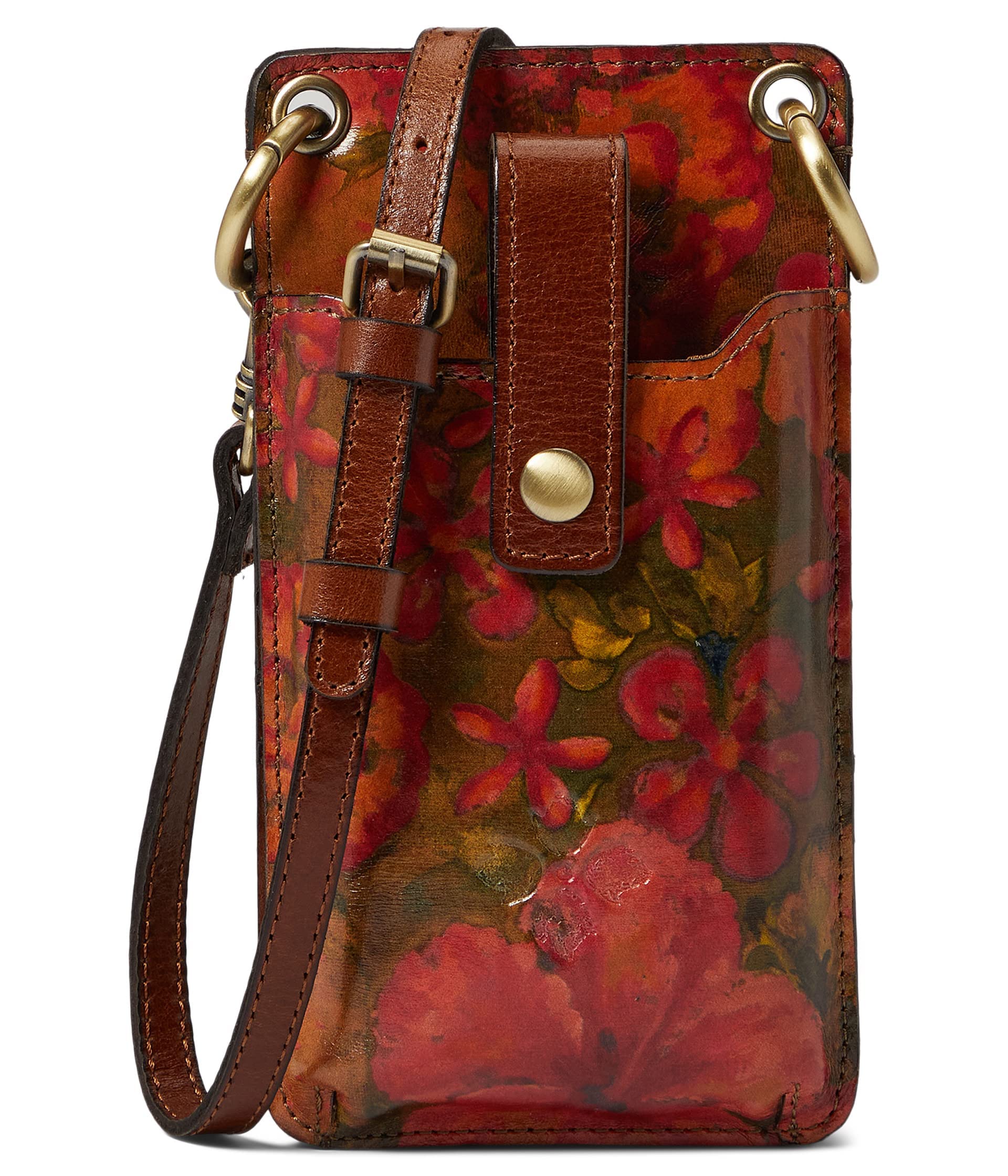 Patricia Nash Farleigh Phone Crossbody Floral Oil Painting Print One Size