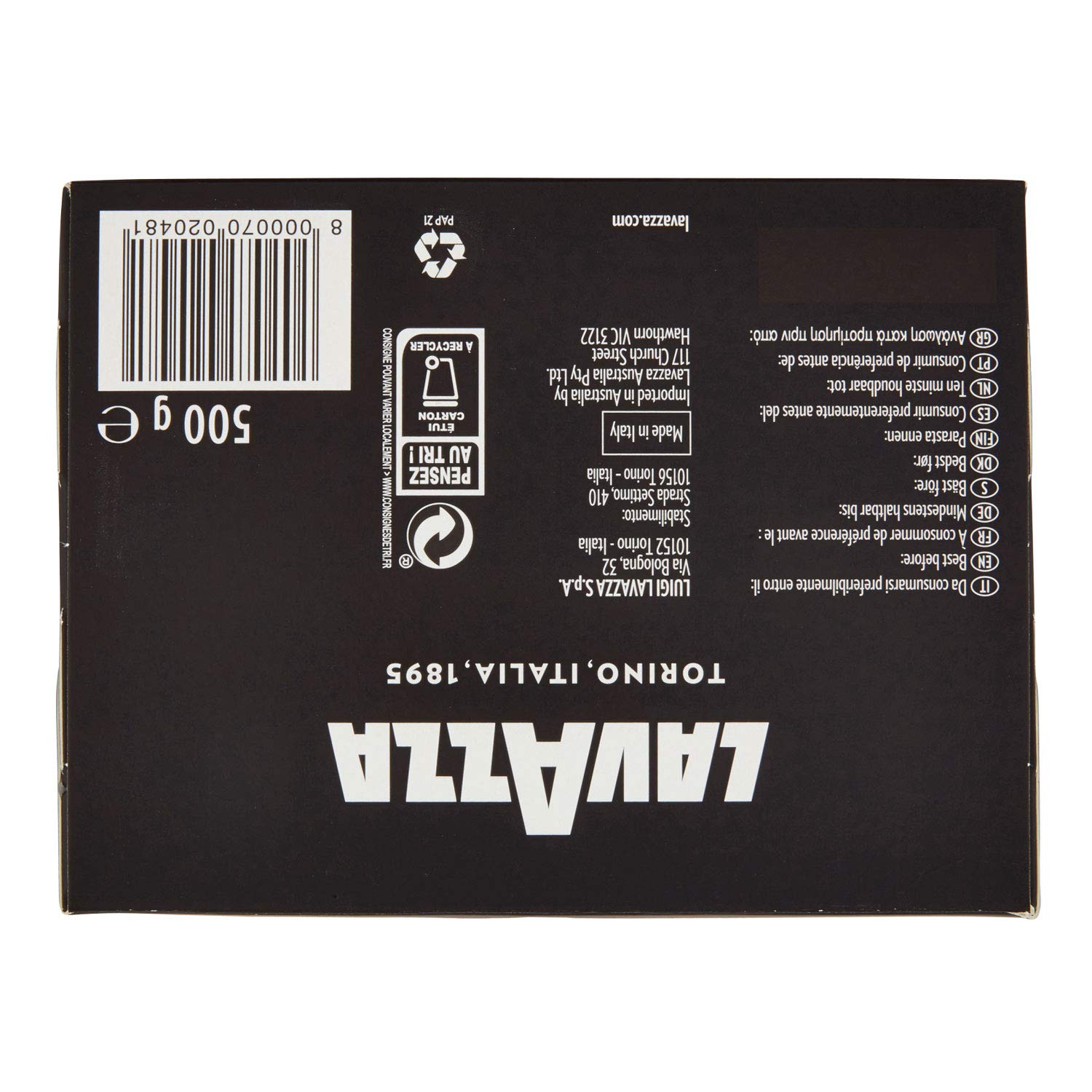 Lavazza Armonico Dark Roast Coffee Capsules Compatible with Nespresso® Original* Machines (Pack of 100)
