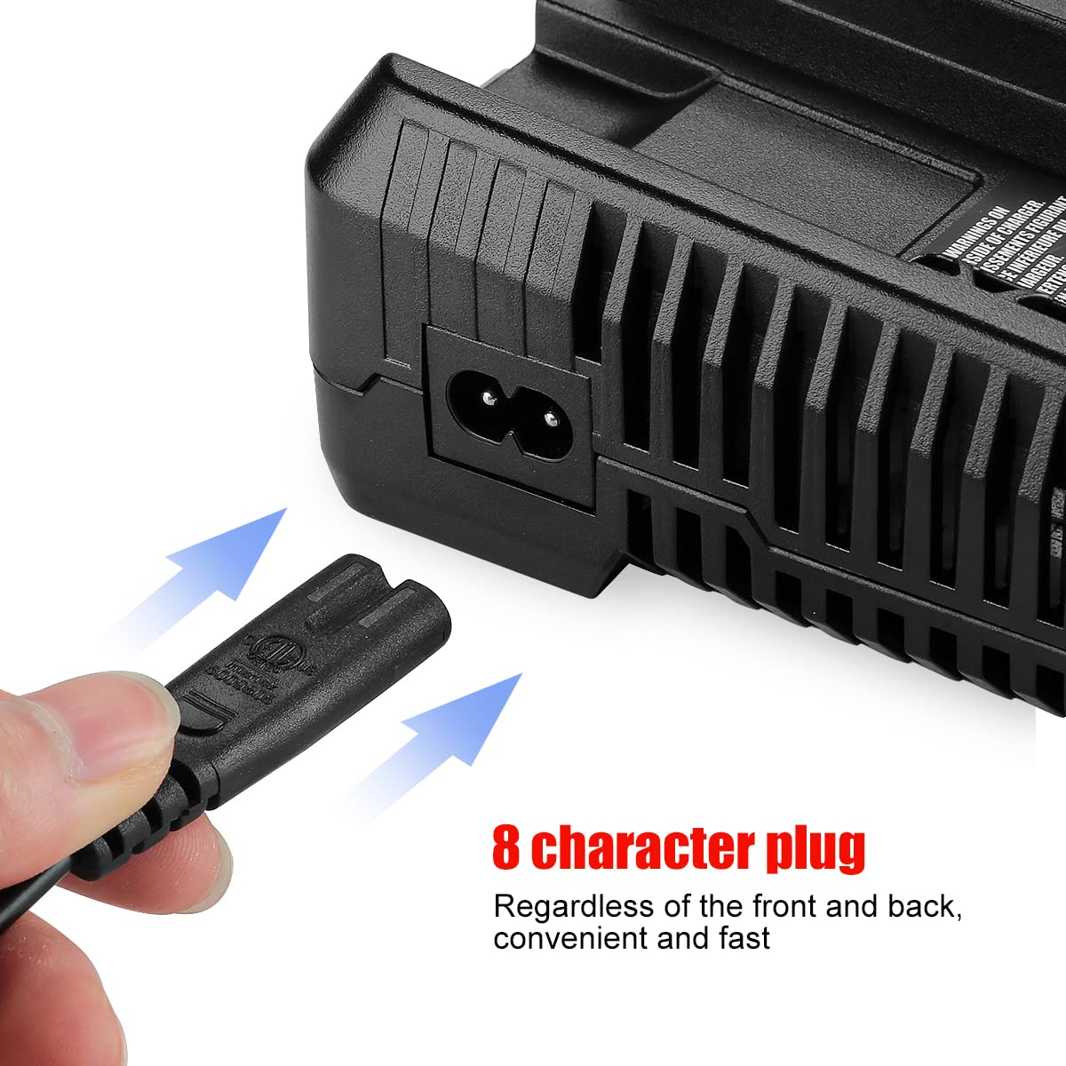 Powilling 20V MAX Battery Charger CMCB104 Compatible with Craftsman V20 Lithium Battery CMCB204 CMCB202 CMCB201 CMCB209 CMCB205 CMCB100 CMCB102 CMCB101 (Only for V12/V20 Series)