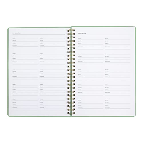 Letts Celebrate Weekly/Monthly Planner, 12 Months, January to December, 2024, Gold Twin-Wire Binding, A5 Size, 8.25" x 5.875", Multilingual, Mint (C082187-24)