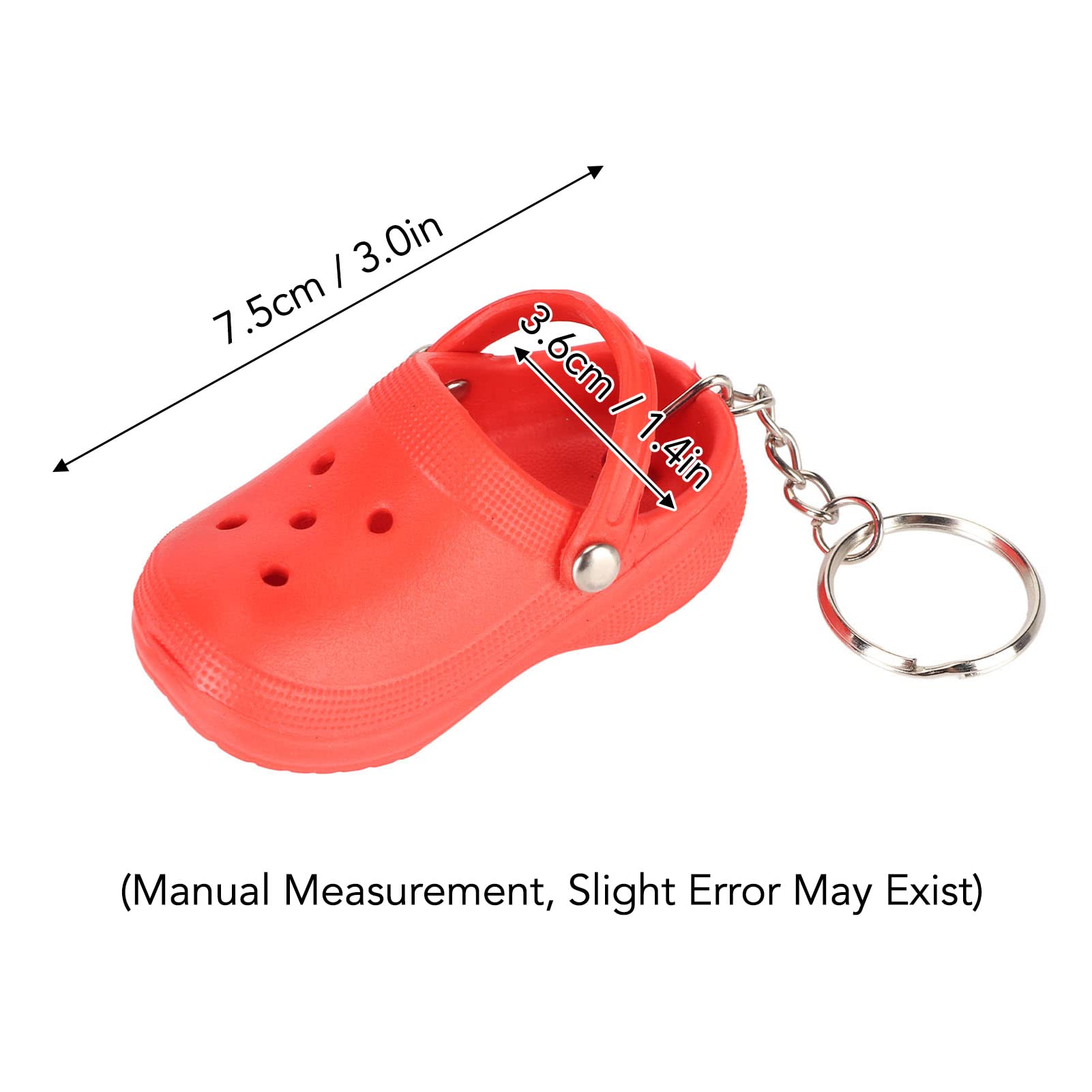 Pssopp 20Pcs Mini Croc Shoe Keychain Slipper Keychain Slipper Key Ring Cute for Backpacks Gifts Cute Shoes Keychain for Kids Boys Girls
