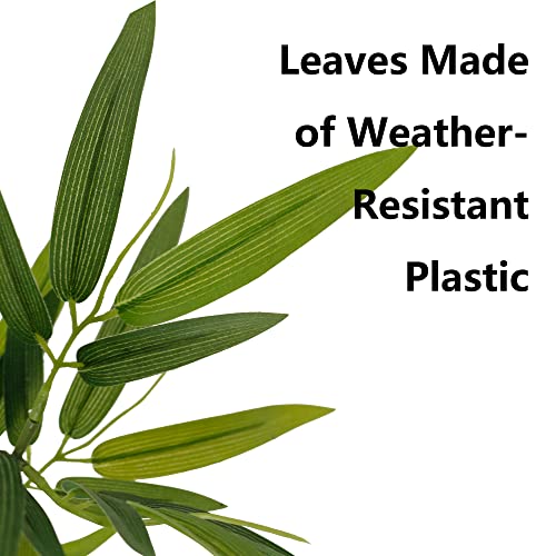 SOFTFLAME 3ft Bamboo Artificial Tree, Faux Bamboo Plant, Artificial Plant with 3 Trunks, Ideal for Home Office Indoor Decoration