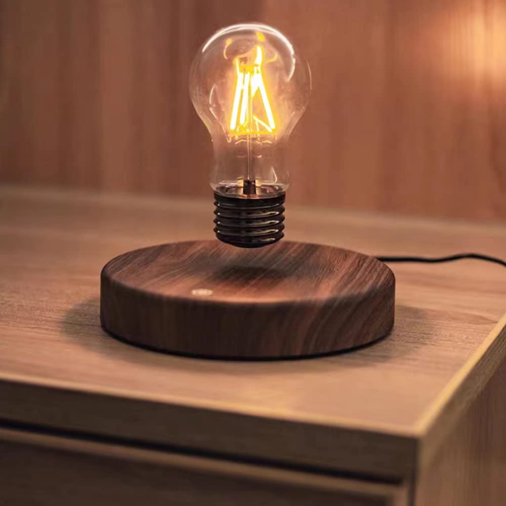 Magnetic Levitating Floating Wireless LED Light Bulb Desk Lamp ,Magic Desk lamp, Science Fiction into Reality, Suitable for Room and Office Decoration,Unique Gift Instantly Become The Focus