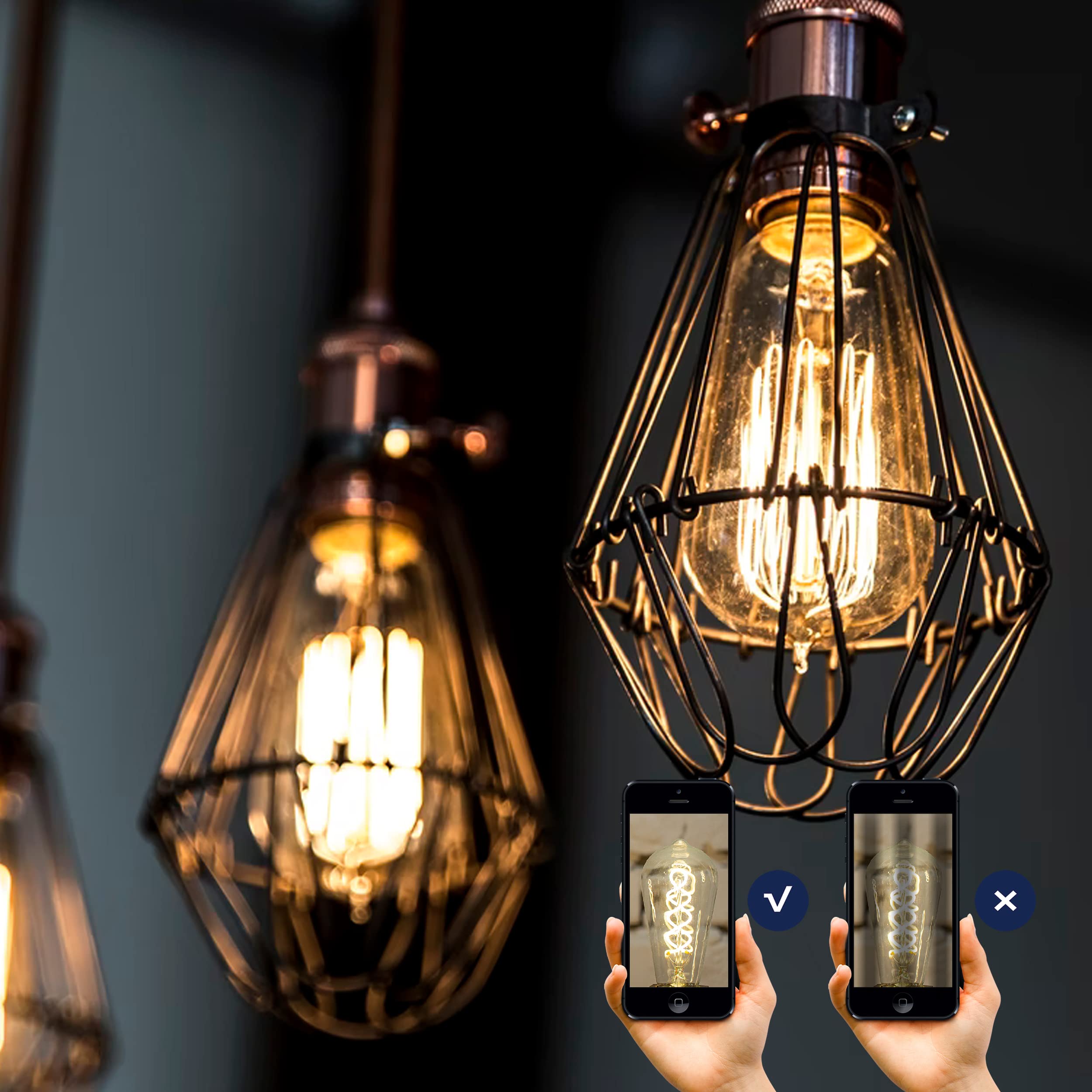 Mvleriud ST19 LED Edison Bulb, LED Decorative Spiral Filament Bulb, Dimmable, 40W Equivalent, 2700K Soft White, E26 Medium Base, 400LM, CRI80, 4 Packs