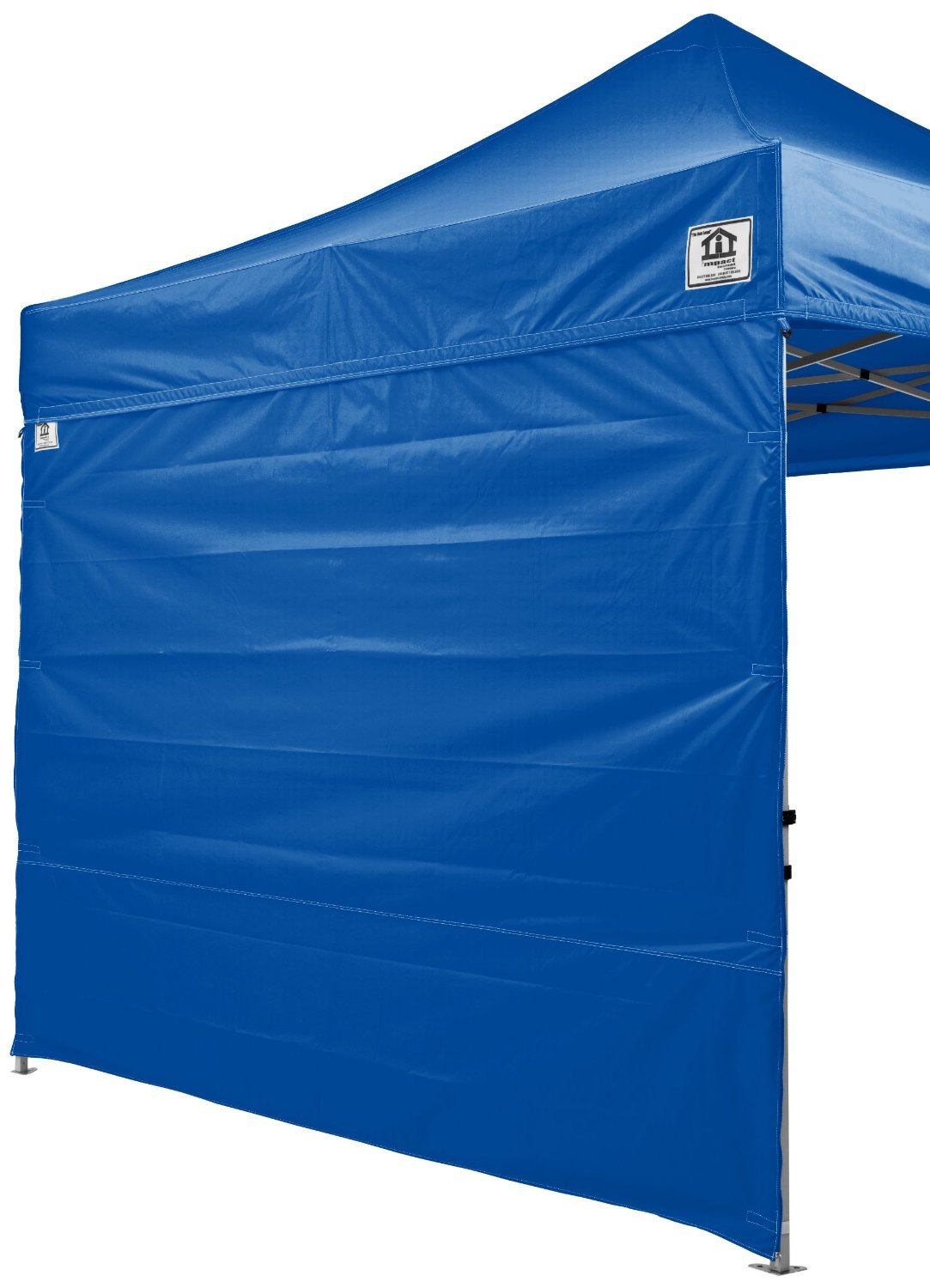 Impact 10' x 10' Pop Up Canopy Tent with Sidewalls, Commercial Grade Steel Frame, Includes 4 Sidewalls, Weight Bags and Rollerbag, Royal Blue