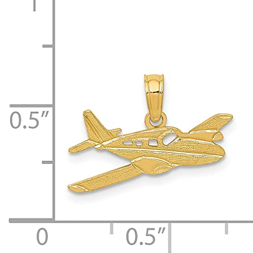 IceCarats 14K Yellow Gold Cessna Plane Necklace Charm Pendant 14mm x 19mm Only