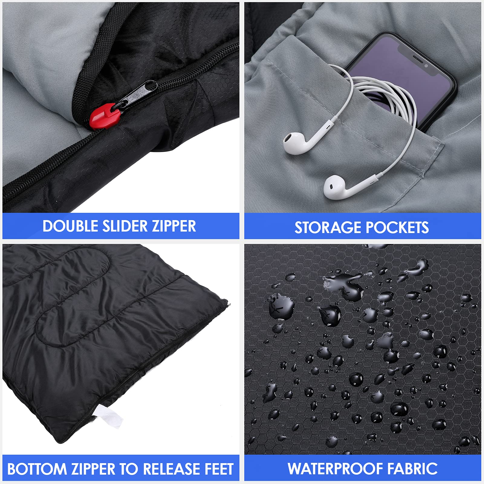 Londtren Sleeping Bags for Adults Backpacking Sleeping Bag for Camping Sleeping Bags for Kids Lightweight Waterproof Portable with Compact Bag