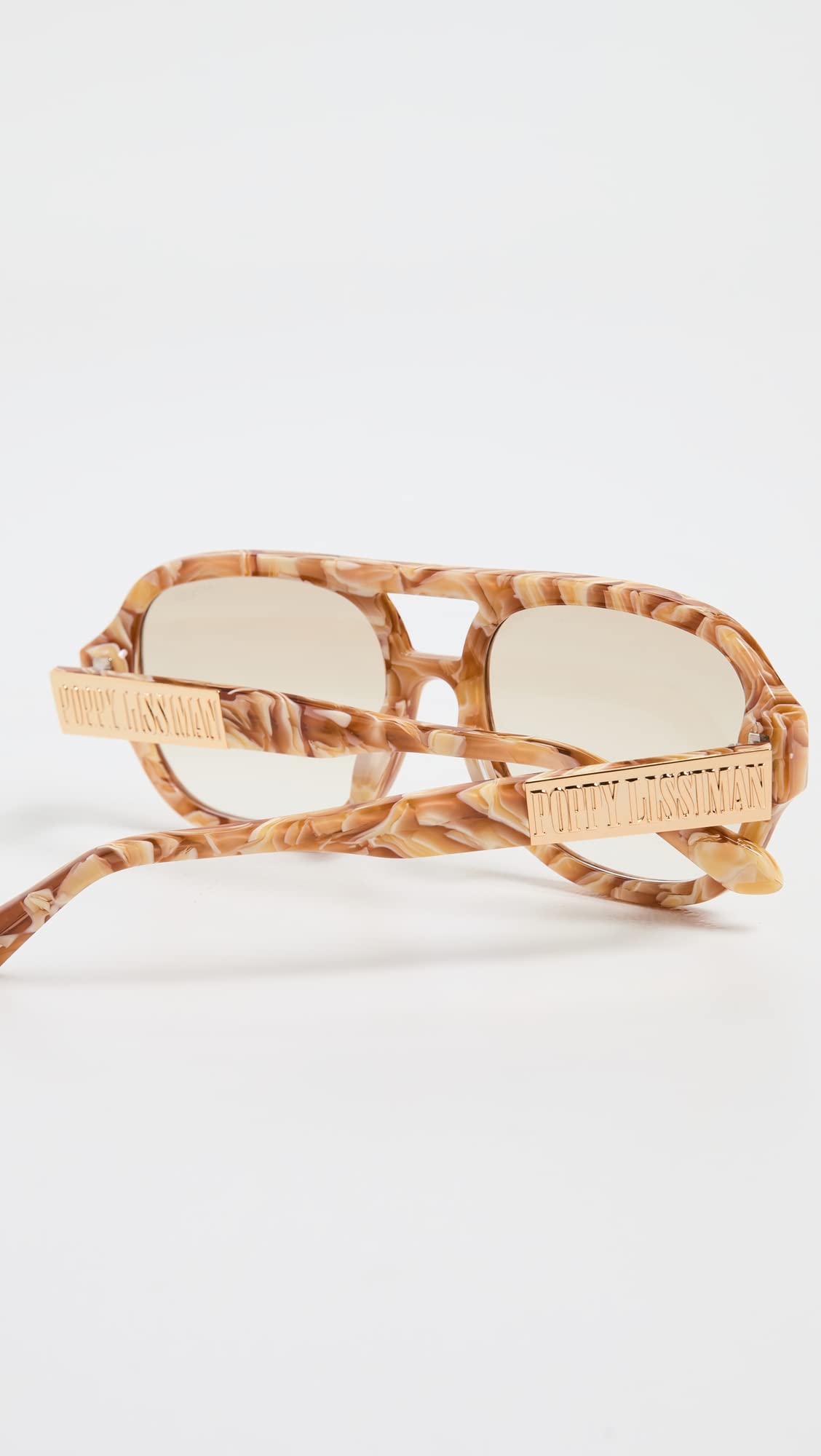 Poppy Lissiman Jimbob Sunglasses, Flan Swirl, Tan, Print, One Size