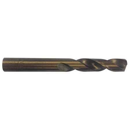 Screw Machine Drill Bit, Drill Bit Size 7/16 in, Drill Bit Point Angle 135 Degrees, Split Point, Cobalt, Straw/Bronze, Cutting Direction Right Hand, Decimal Equivalent 0.4375