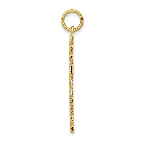 IceCarats 14K Yellow Gold Nugget Latin Mexican Holy Cross Necklace Religious Pendant Jesus Christ Charm Only