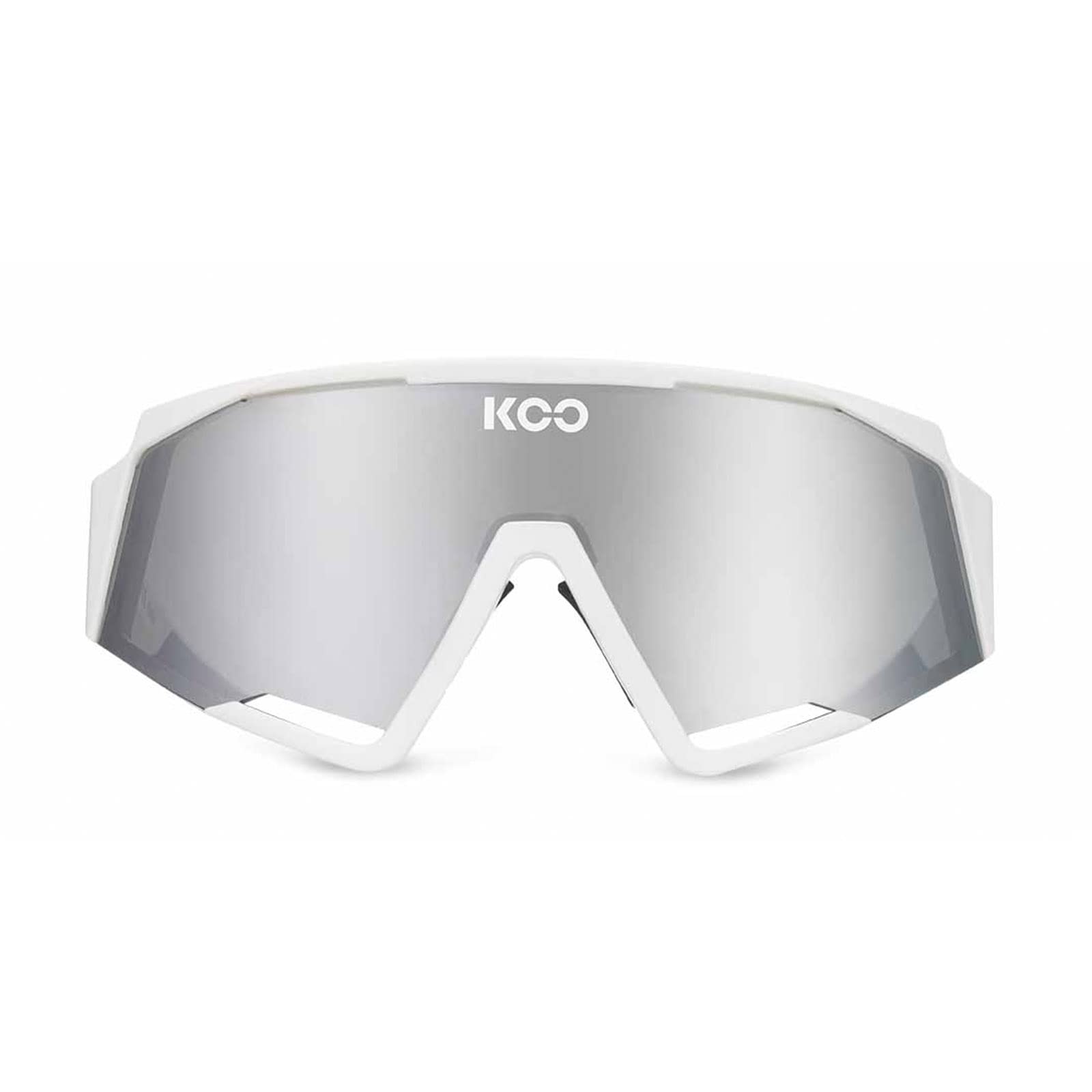 KOO Spectro Sunglasses I Performance Eyewear for Road, Triathlete & Cyclocross Sports - White Silver