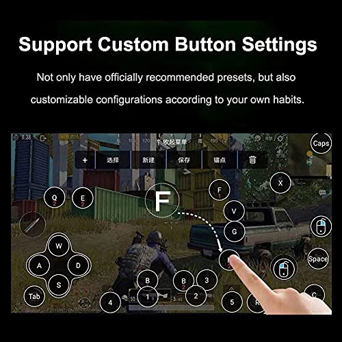 RUIYUYUZ Bluetooth 4.1 Keyboard Mouse Converter,Mobile Gamepad Android PUBG Controller Keyboard Gaming Mouse Converter for iOS Ipad to PC