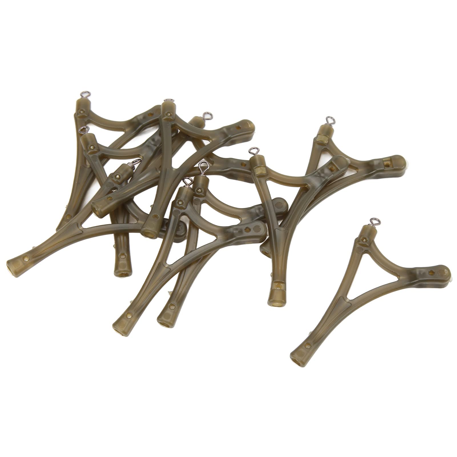 Milltrip Carp Fishing Accessories, 10Pcs Carp Feeder Basket Cage Connector Anti Knotting System Side Bend Rolling Swivel Fish Tackle Carp Rigs Tool with O Connector