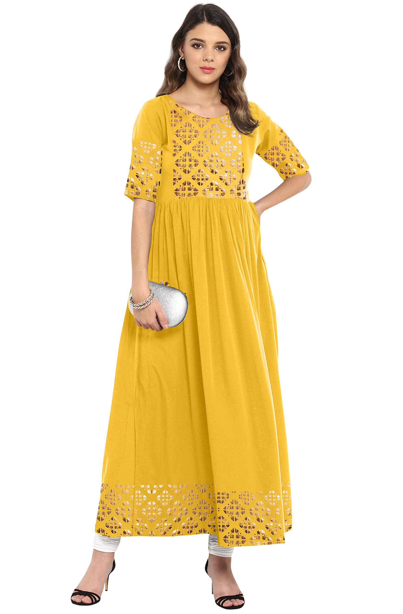 Janasya Indian Women's Tunic Tops Crepe Kurti for Women For Women