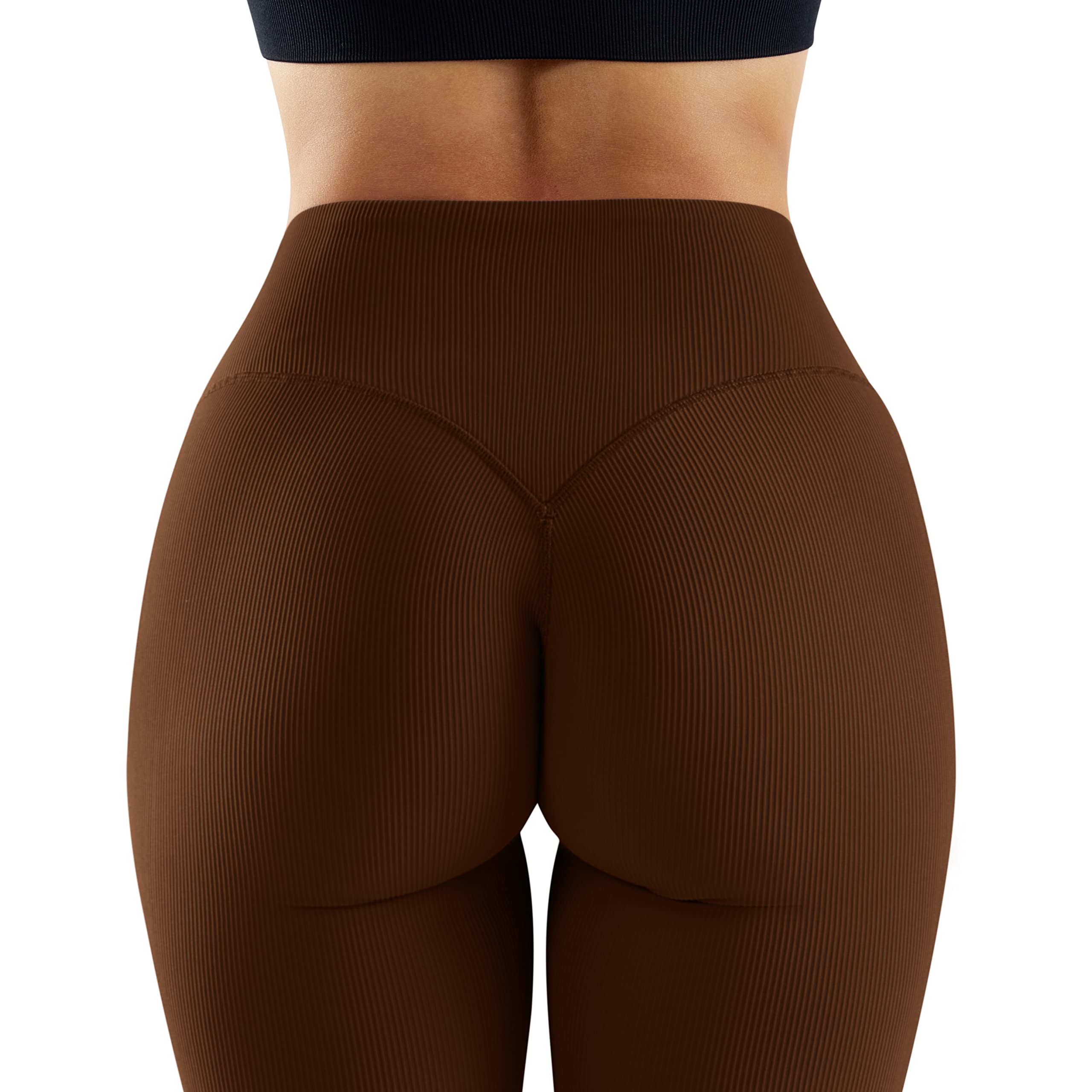 OMKAGI Women Seamless High Waisted Workout Leggings with Pocket Tummy Control Yoga Pants(L,1277-Red)
