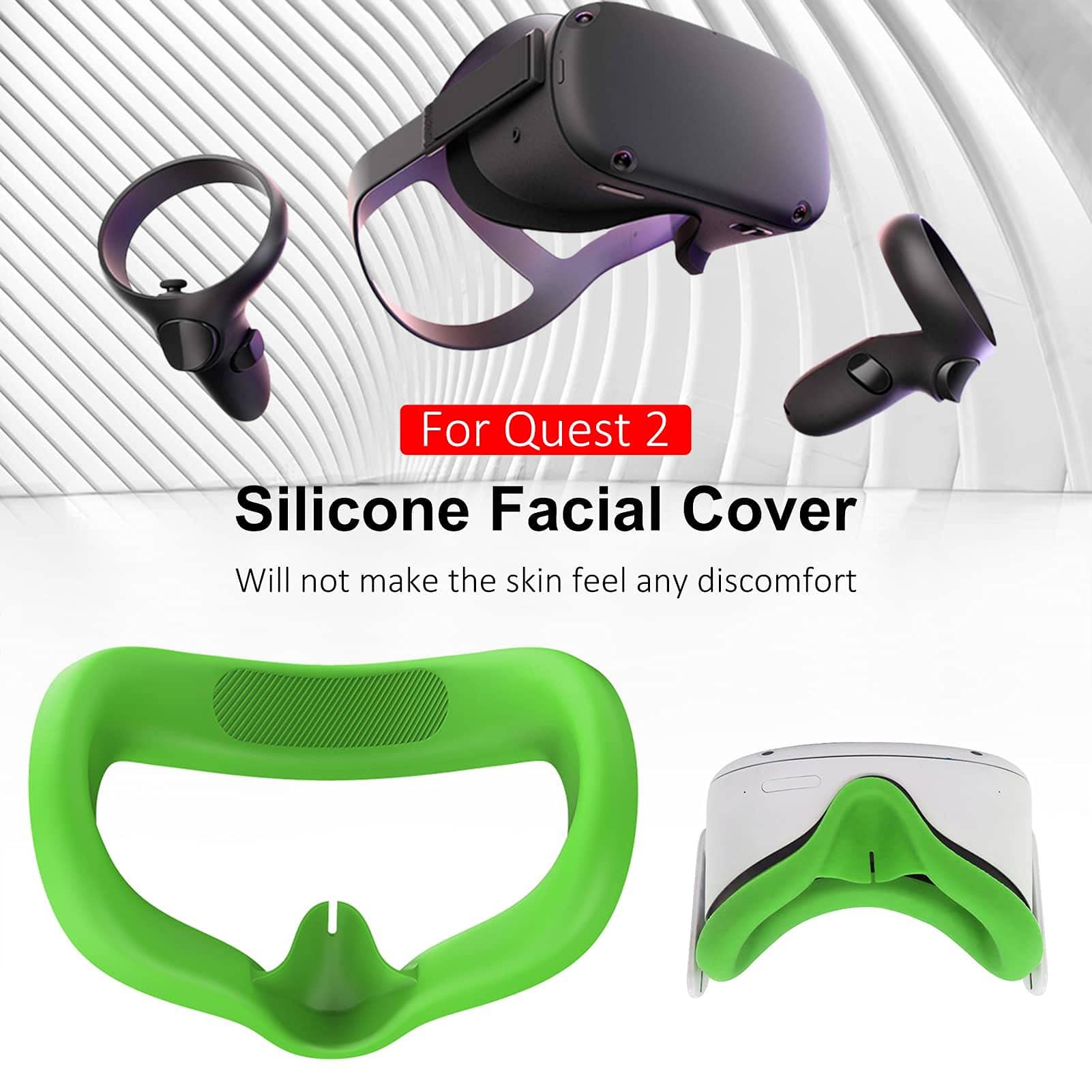 Oculus Quest 2 Face Pad Accessories | VR Silicone Luminous Facial Interface Cover | Sweat Guard Face Cushion Cover for Oculus Quest 2 VR Headset