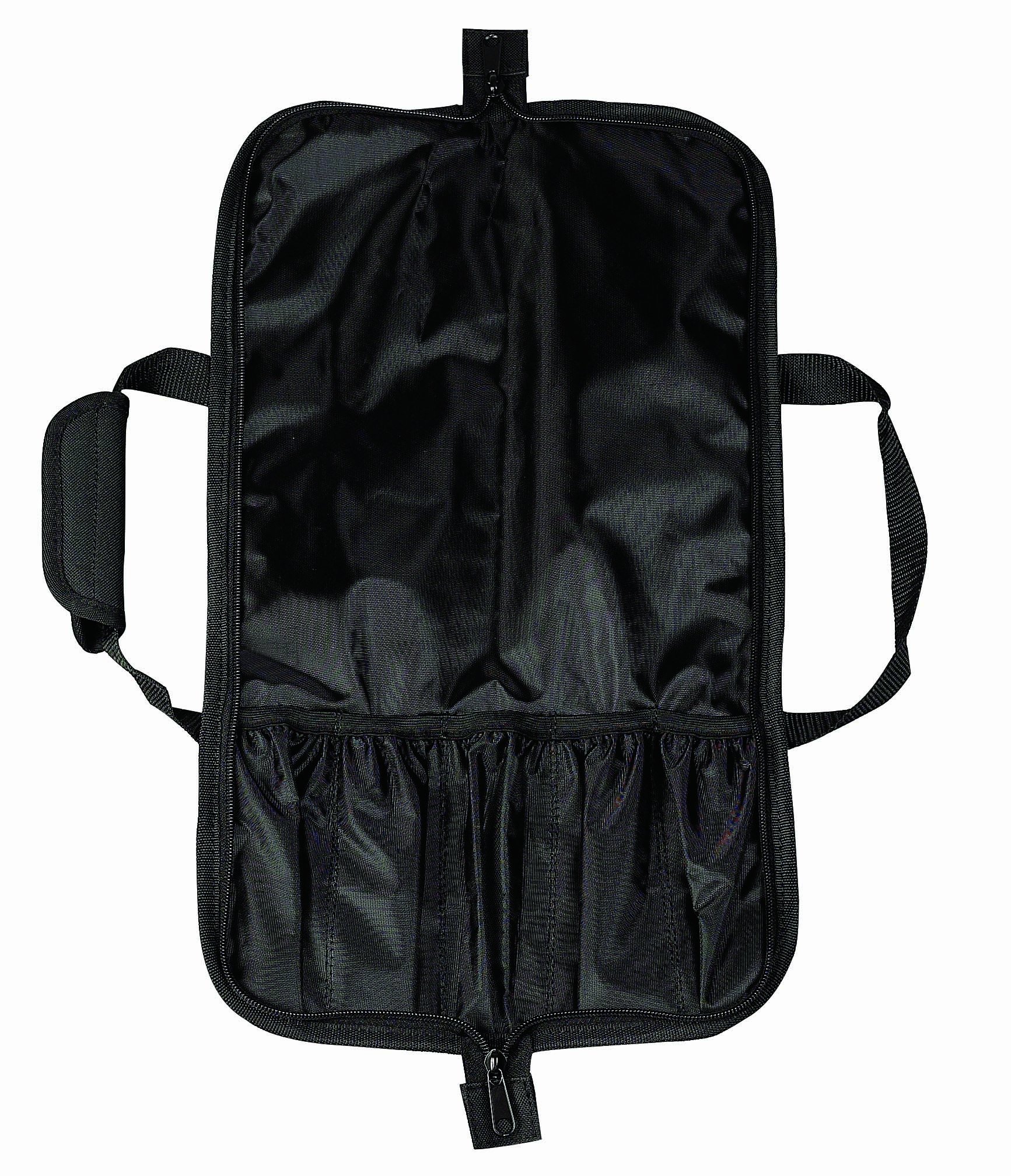 Messermeister 5-Pocket Heavy Duty Nylon Padded Knife Roll, Luggage Grade and Water Resistant, Black