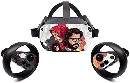 Oculus Quest Accessories Skins money heist film VR Headset and Controller Decal Sticker Protective ok anh yeu