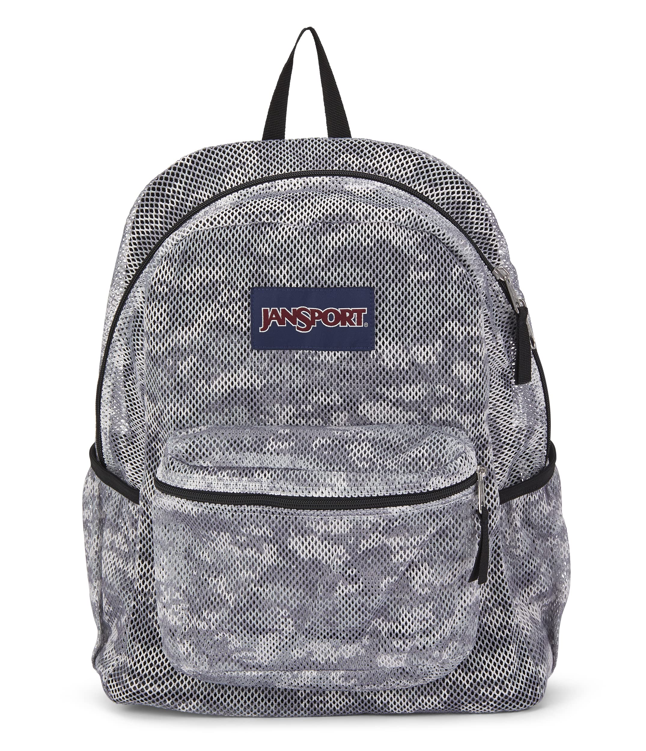 JanSport Eco Mesh Backpack, 8 Bit Camo, 17ā x 12.5ā x 6ā - Semi-Transparent Bag for Adults with Laptop Sleeve, Padded Back Panel - Large Backpack