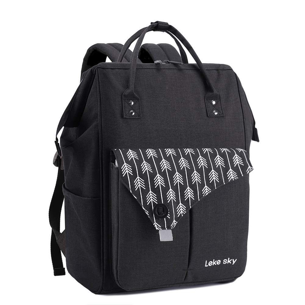 Lekesky Travel Backpack for Women,Woman Backpack Purse,Made by Design Travel Backpack,Large Capacity Black Rose Color