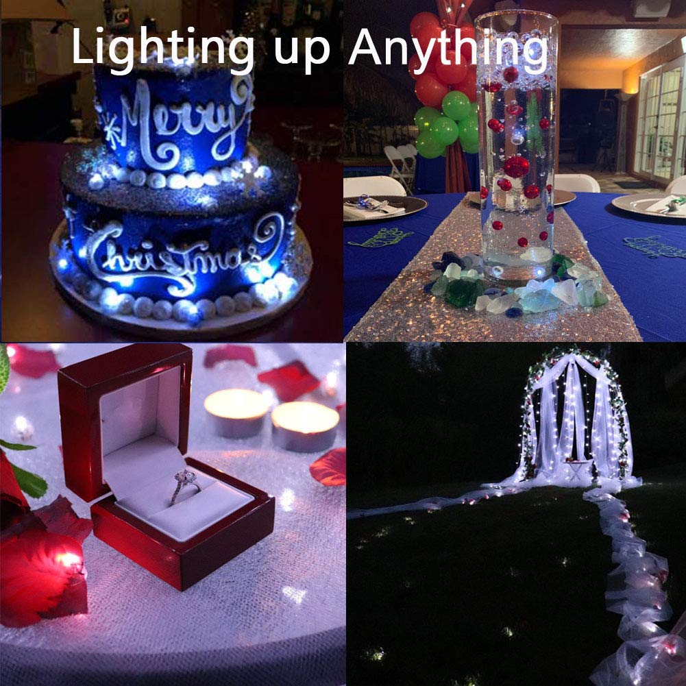 JJGoo 30pcs LED Balloon Light Mini Round Balls Lights, Waterproof Tiny Led Light Long Standby Time Lights for Balloon Paper Lantern Easter Eggs Birthday Party Wedding Halloween Christmas Decoration